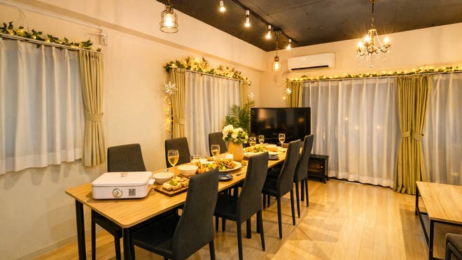 パーティに人気🎉料理🆗隠れ家的な貸切ルーム4Fアクセス簡単!池袋駅C6駅出口4分🌎階段4階【イーグレット池袋】の写真1