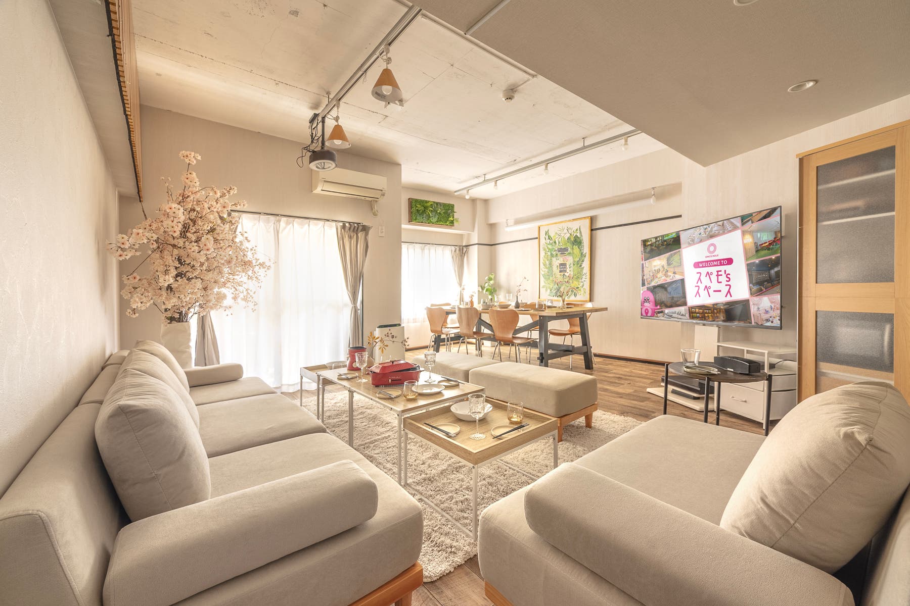 スペモ🌿インドア花見🌸プロジェクター🎬パーティー✨️ママ会🍳女子会💖映画鑑賞🎮打ち上げ🍺200_Oasis大久保の写真1