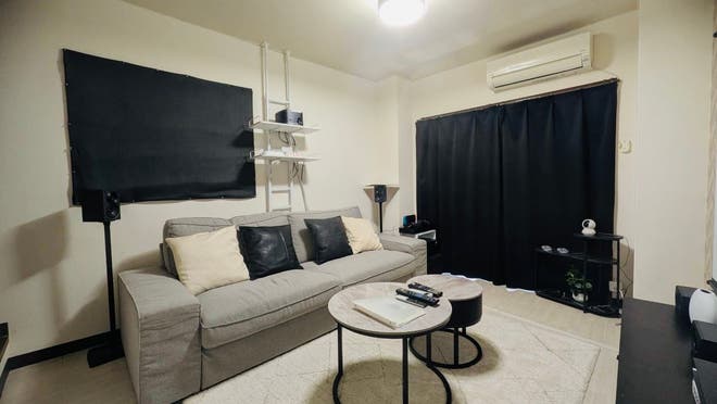 100インチスクリーン+4Kプロジェクターで大迫力の映画🎞ゲーム🎮推し活🤍贅沢な遊び時間を、大人だけの隠れ家で🖤の写真2