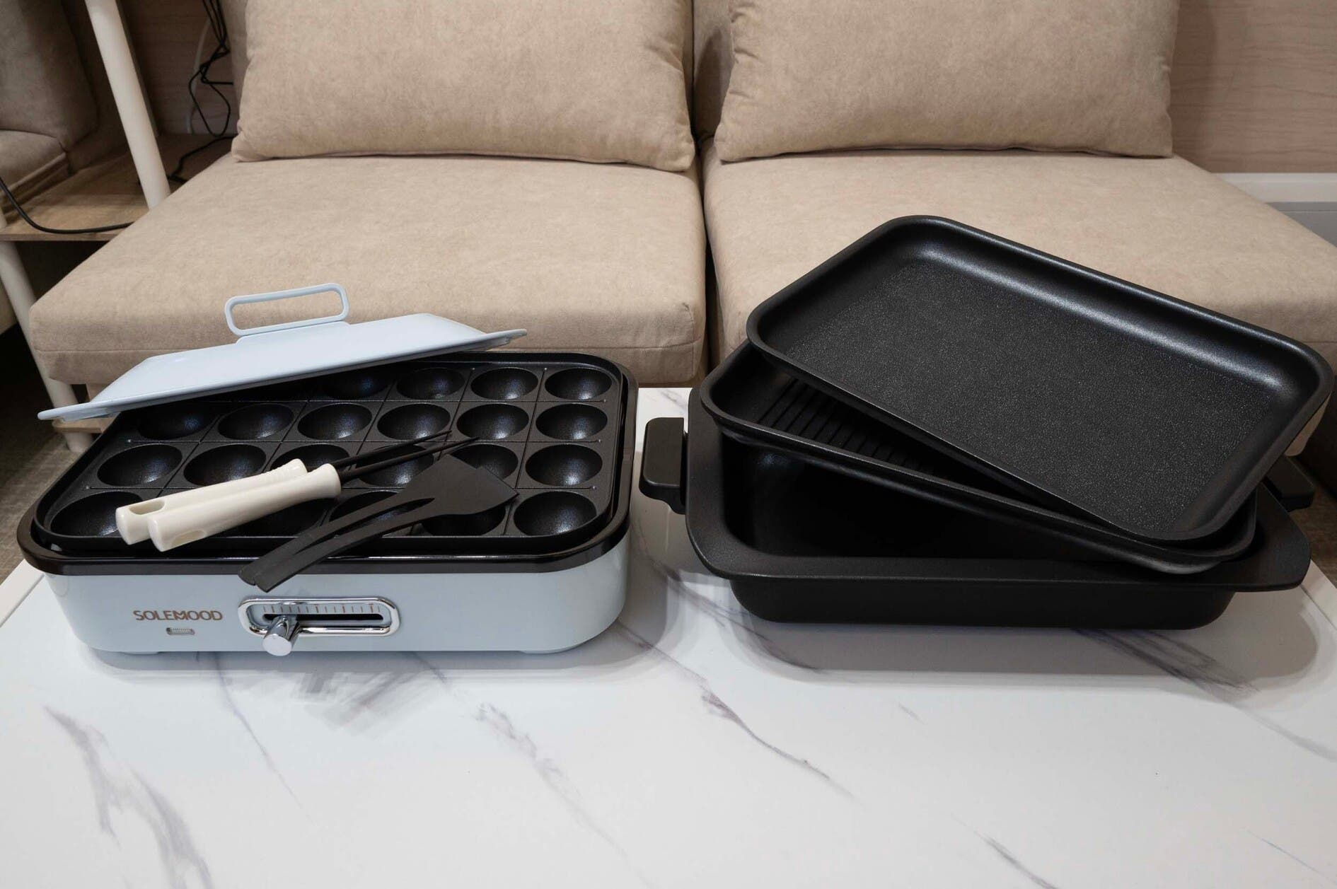 ④多機能ホットプレート：プレート3種（網焼き肉・平面・たこ焼き）の画像1