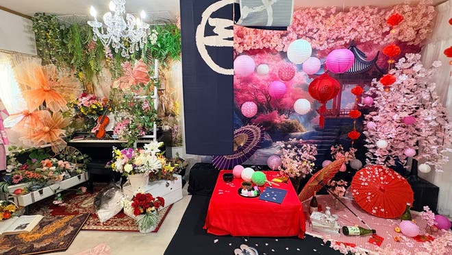 ドライフラワーに囲まれた天蓋ベットのあるスタジオ!の写真2