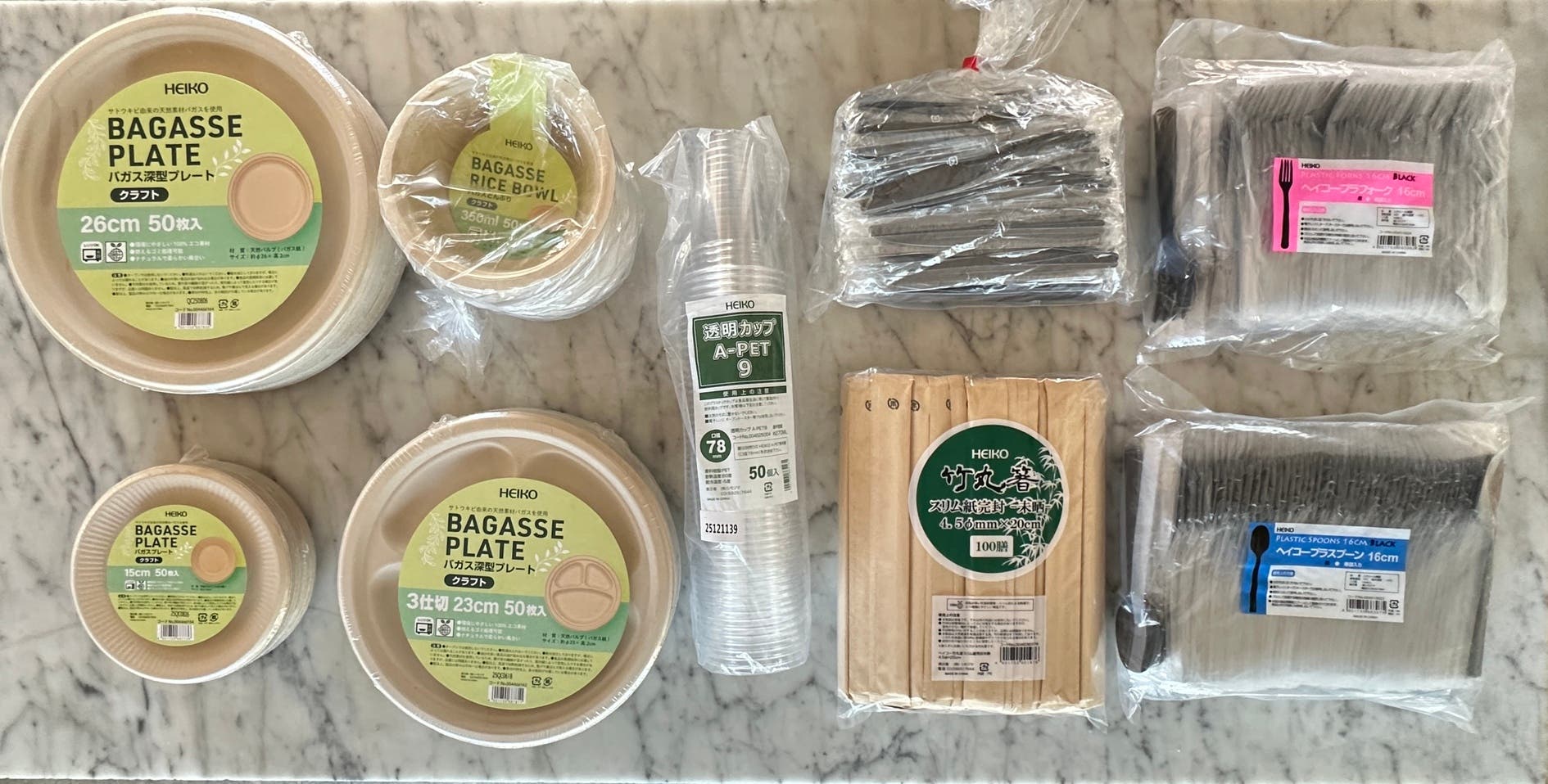 使い捨て食器&カトラリーセット【25個組】の画像1