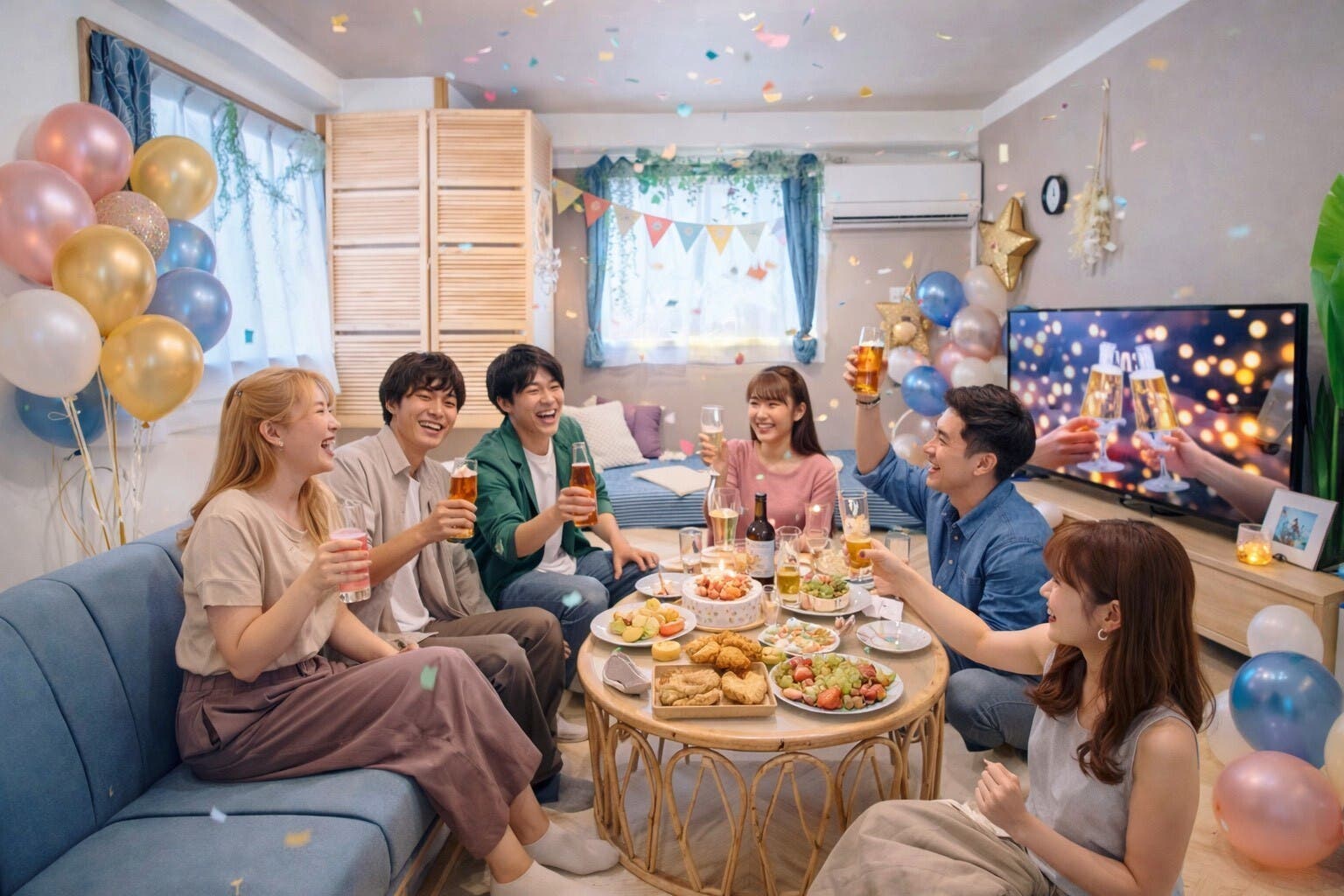 NEW♡新大阪駅4分🚶女子会🎀デート💑パーティ🎉ママ会☕推し活❣️撮影🎥50㌅大画面TV💻ゲーム機🎮ボドゲ🎲防犯カメラ無✨24Hの写真5