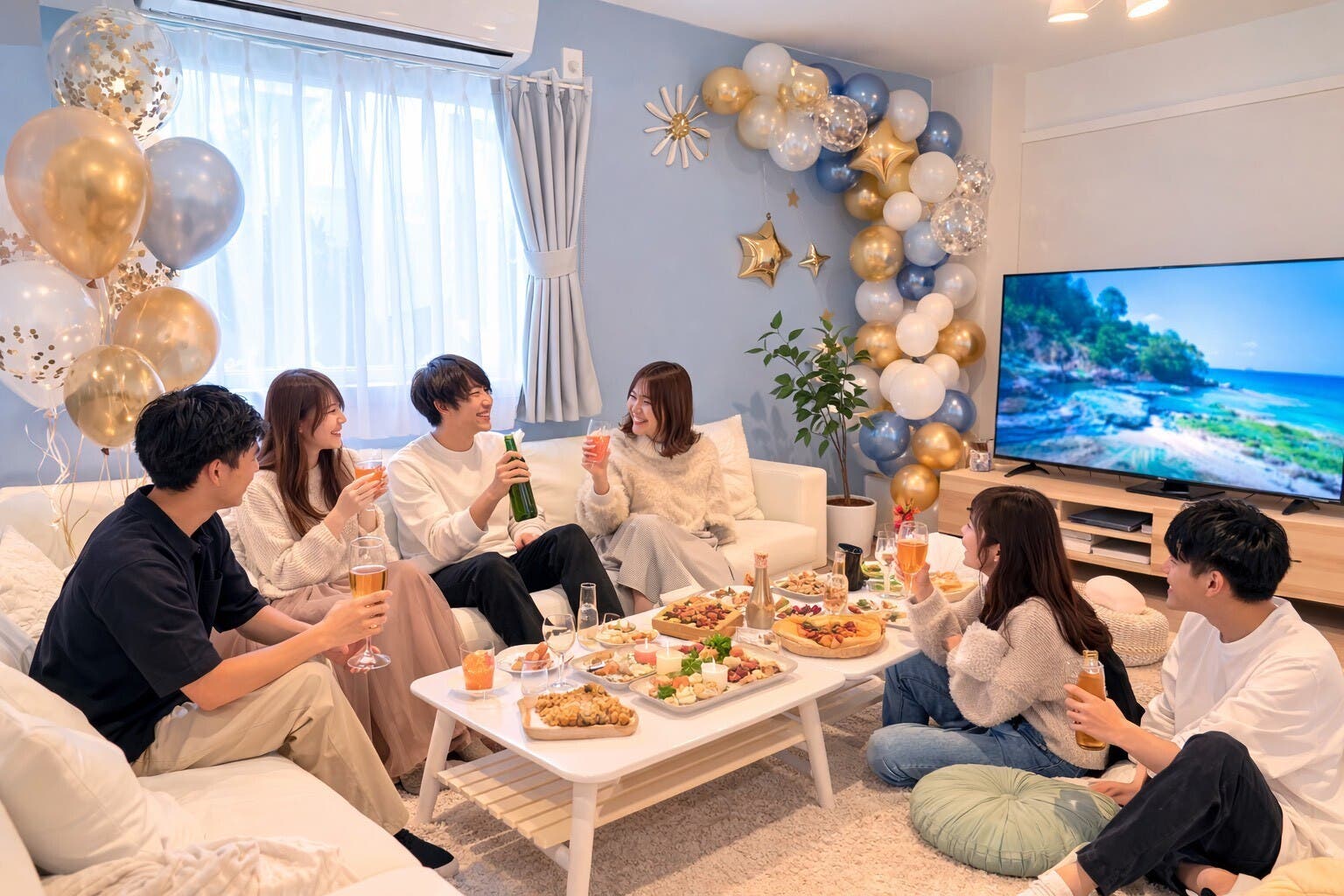 💙京橋駅3分🚶女子会🎀デート💑パーティ🎉ママ会☕推し活❣️撮影🎥50㌅大画面TV💻ゲーム機🎮ボドゲ🎲24Hの写真3