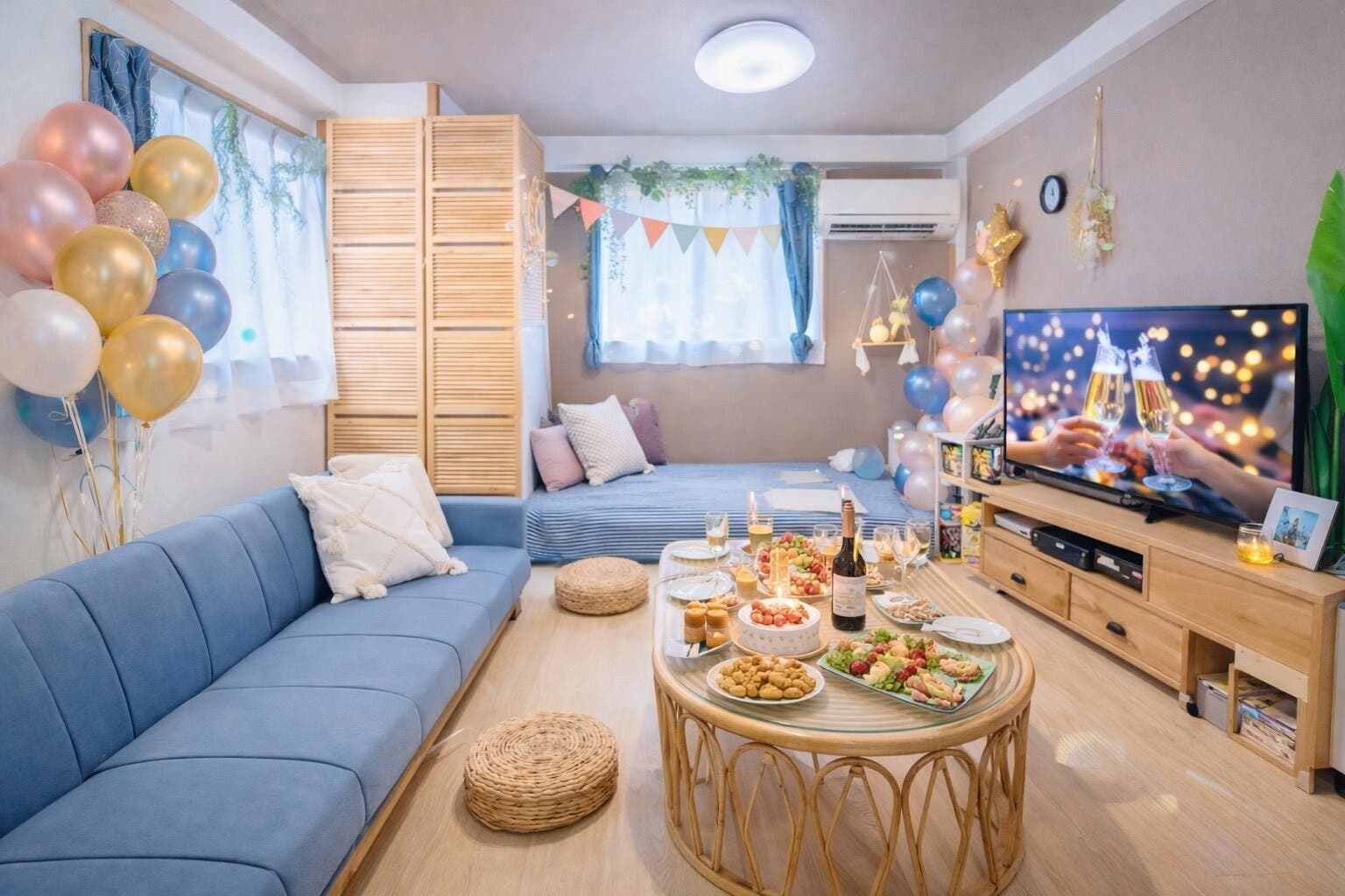 NEW♡新大阪駅4分🚶女子会🎀デート💑パーティ🎉ママ会☕推し活❣️撮影🎥50㌅大画面TV💻ゲーム機🎮ボドゲ🎲防犯カメラ無✨24Hの写真1