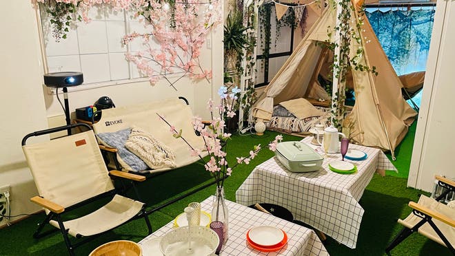 気温☀️や天気☔️を気にせずBBQ🏕100㌅プロジェクター✨たこパ/歓送迎会/デート【スーパー1分】の写真1