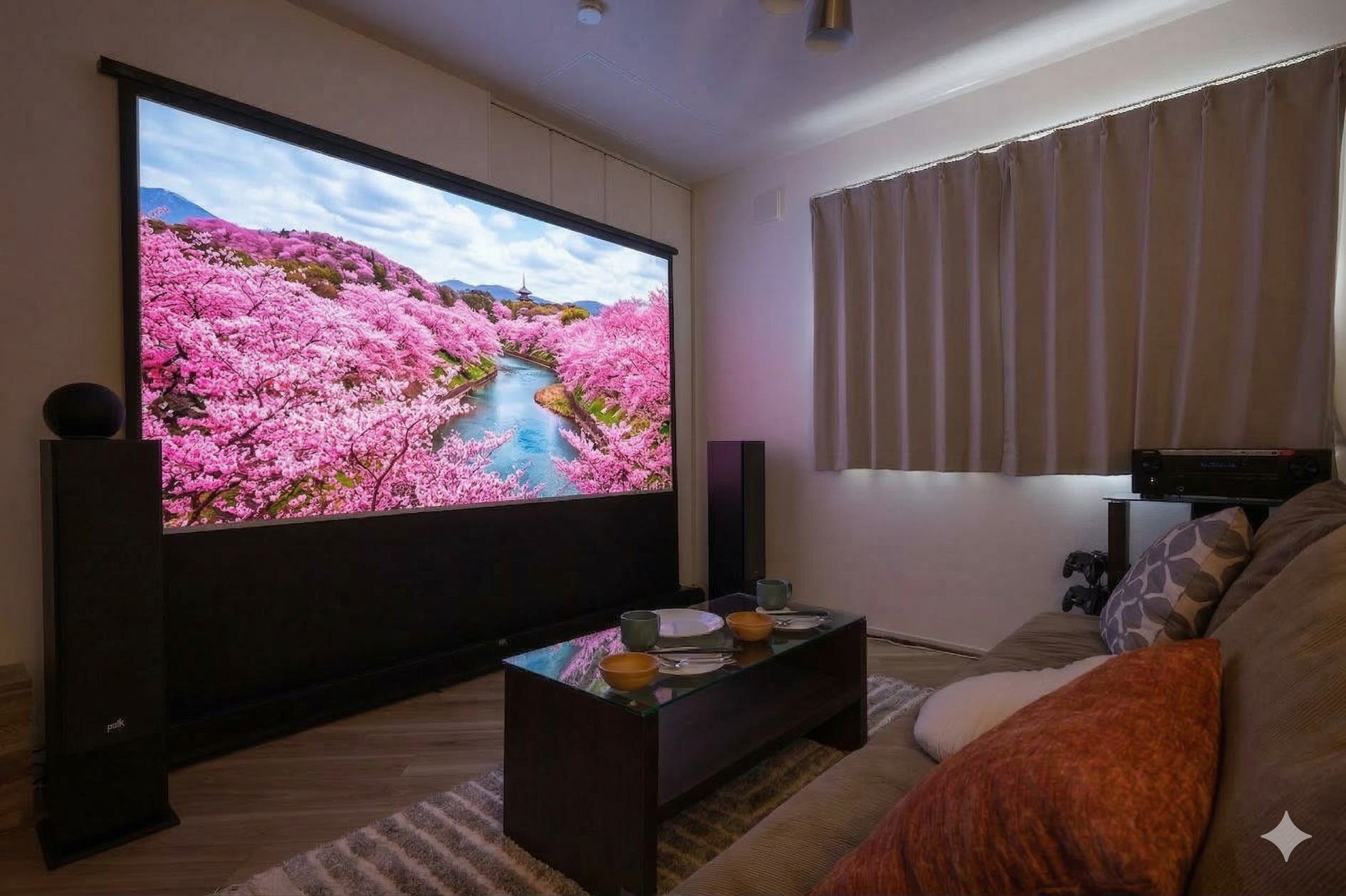 【大画面で映画・ライブ鑑賞】横浜駅7分🚃最高画質ﾌﾙHDﾌﾟﾛｼﾞｪｸﾀｰ・超特大100ｲﾝﾁｽｸﾘｰﾝ・最高音質で映画鑑賞の写真1