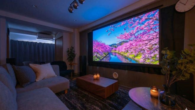 【大画面で映画・ライブ鑑賞】大船駅4分🚶最高画質4Kプロジェクター・超特大100インチスクリーン・最高音質で映画鑑賞🍿の写真1