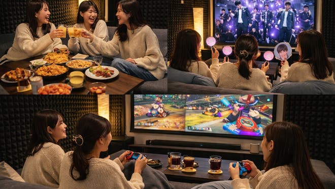 【三鷹】レンタルシアター🎬映画鑑賞・推し活・女子会|100インチスクリーン|完全個室|24時間利用OKの写真2