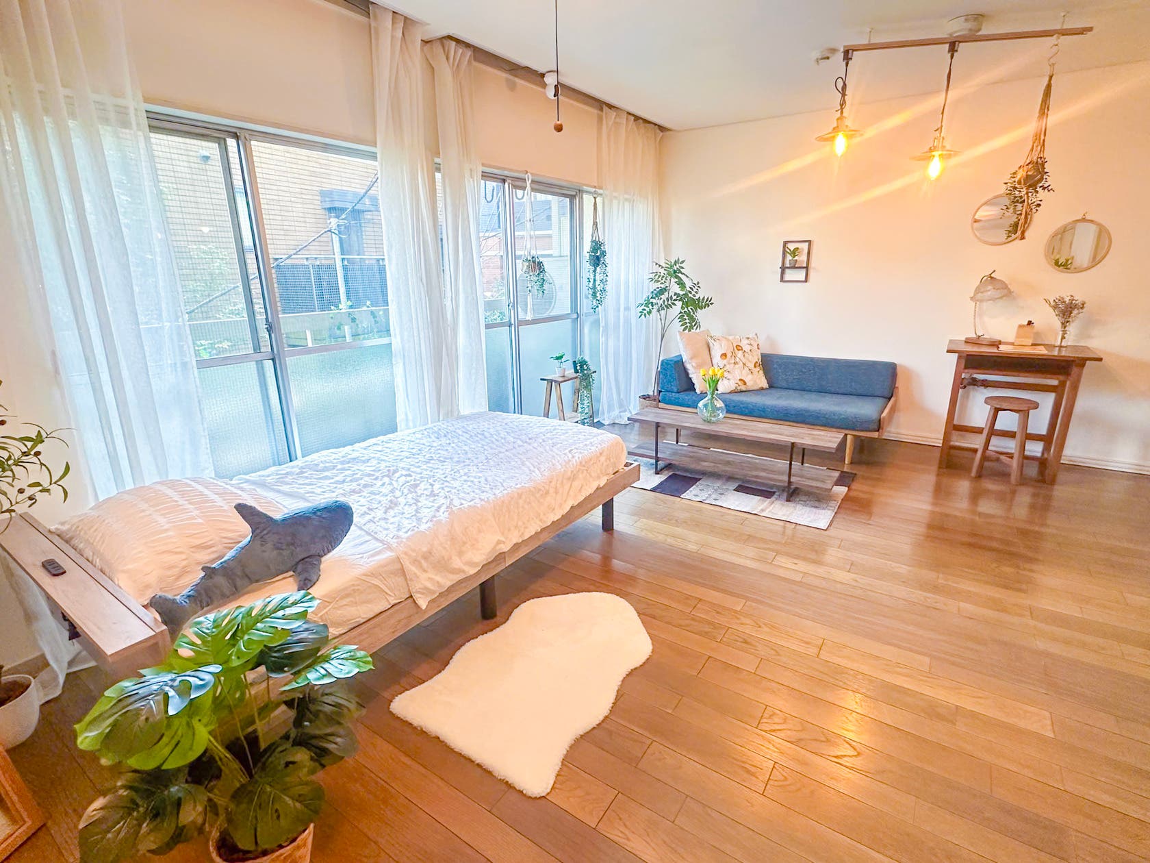 原宿駅徒歩5分/平成レトロ/団地リノベ/デザイナーズインテリア/自然光/2面採光/ベランダの写真9