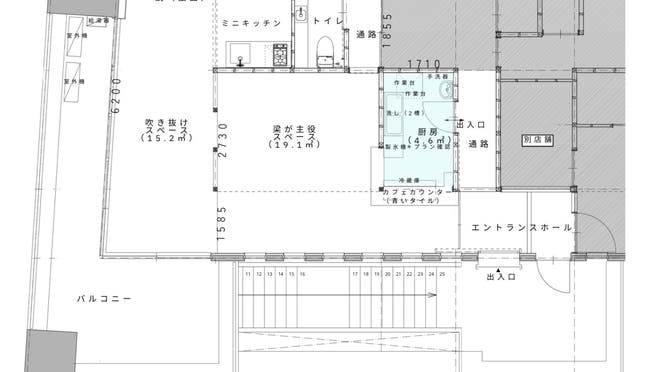 【日本橋室町】青いタイルカウンターと吹き抜けのカフェ空間/展示会・撮影・ワークショップ・交流会にもの写真25
