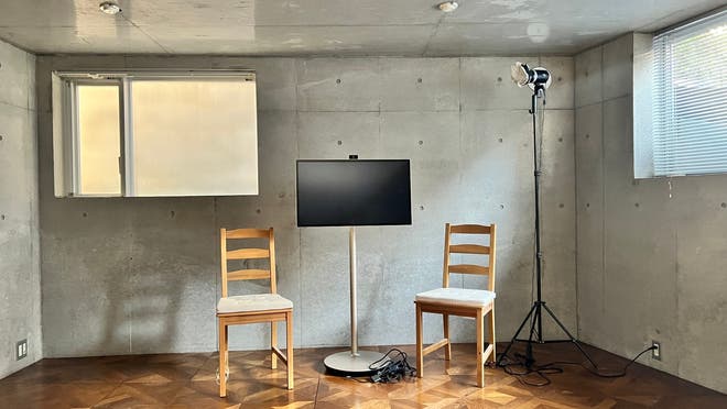 目黒駅徒歩10分の撮影用スタジオ デザイン建築のコンクリート打ち放しの空間 の写真1