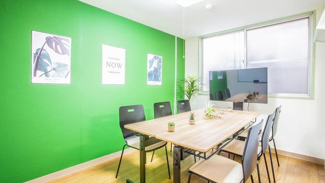 【蒲田駅2分!8名】綺麗な室内!WiFi・大型モニター・ホワイトボード全て無料!ふれあい貸し会議室 蒲田B-GreenAce1の写真2