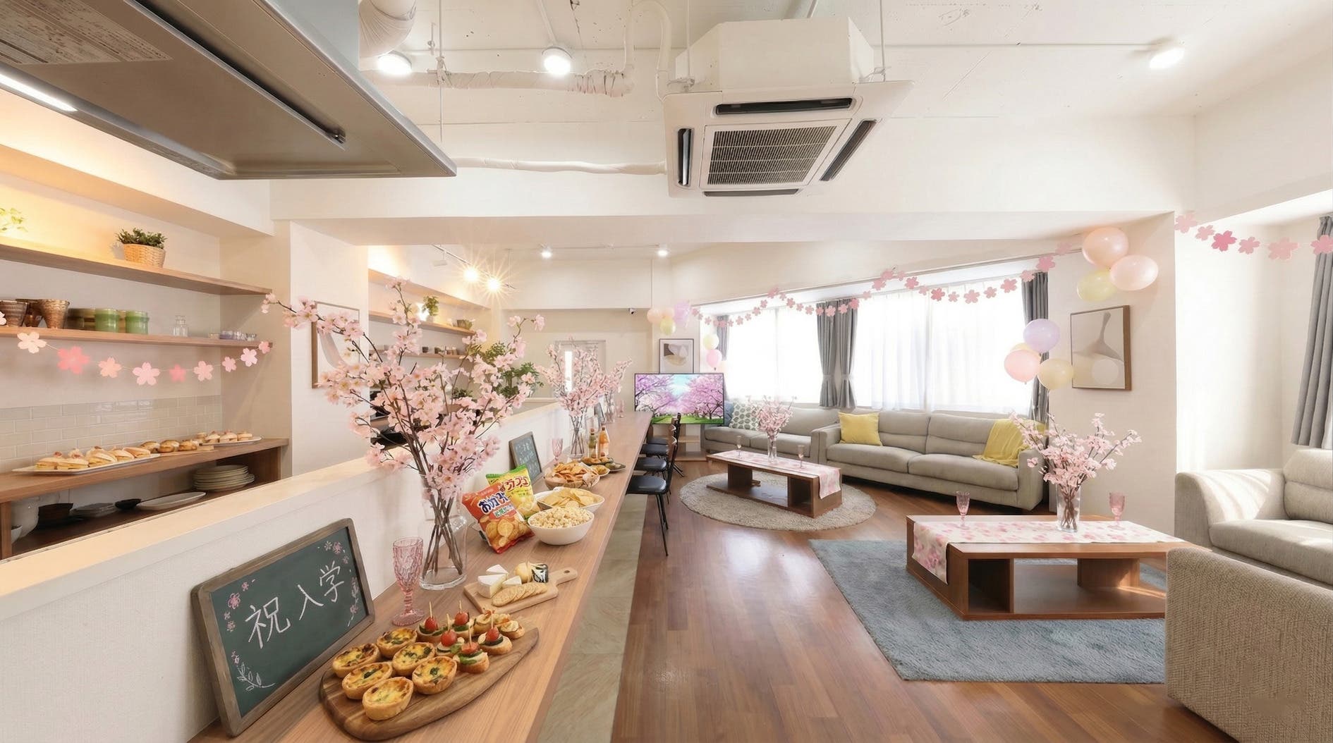 #ナンモリGoburin401【南森町/天神橋】駅1分🥳歓送迎会🌸学割🌸55㌅TV/プロジェクター📺格安💰インドア花見の写真1