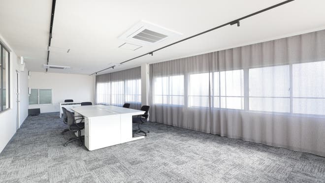 2面採光による自然光がたっぷりと入る、シンプルなOfficeロケ地。の写真7