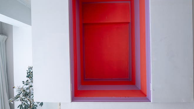 🆕OPEN15%OFF📣自然光×パステル幾何学×黒壁×人が入れるカラフルブース|飯田橋駅1分|撮影用ベッド|MV・コスプレの写真6