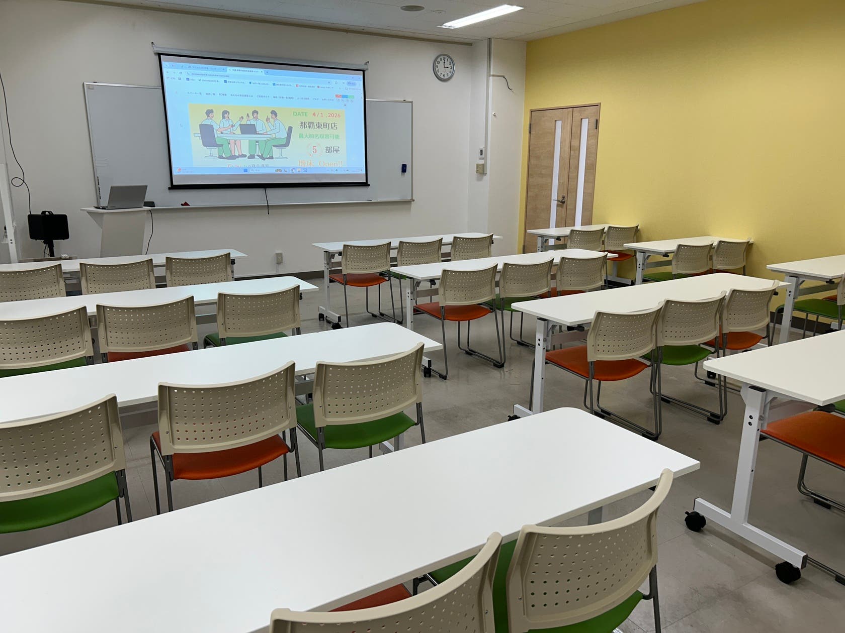 【旭橋駅徒歩5分】定員32＋α！プロジェクター含む備品・高速Wi-Fi無料！東町202会議室の写真24