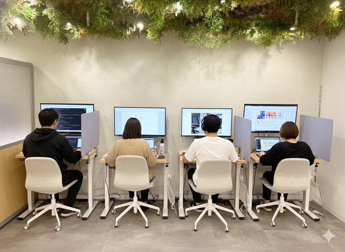 【新橋駅徒歩1分｜24時間営業｜12Cブース】カウンター席／高速Wi-Fi／電源・充電／テレワーク・作業・勉強・休憩等の写真20