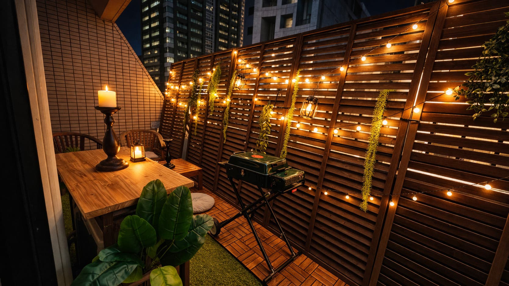 北堀江プライベートテラス｜夜景BBQ＆ラウンジ｜マンション最上階独占✨広々テラス🌱【心斎橋・四ツ橋】駅近⭐️ゴミ捨て無料🎵の写真2