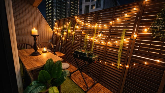 北堀江プライベートテラス|夜景BBQ&ラウンジ|マンション最上階独占✨広々テラス🌱【心斎橋・四ツ橋】駅近⭐️ゴミ捨て無料🎵の写真2