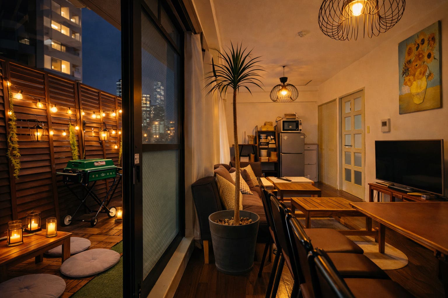 北堀江プライベートテラス｜夜景BBQ＆ラウンジ｜マンション最上階独占✨広々テラス🌱【心斎橋・四ツ橋】駅近⭐️ゴミ捨て無料🎵の写真5