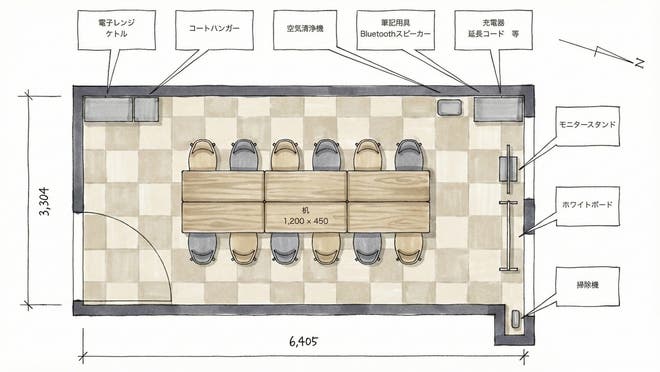 【JR三ノ宮駅0分】最大12名貸し会議室|40型モニター無料|会議・面接・研修・勉強会・仕事終わりの打ち合わせの写真14