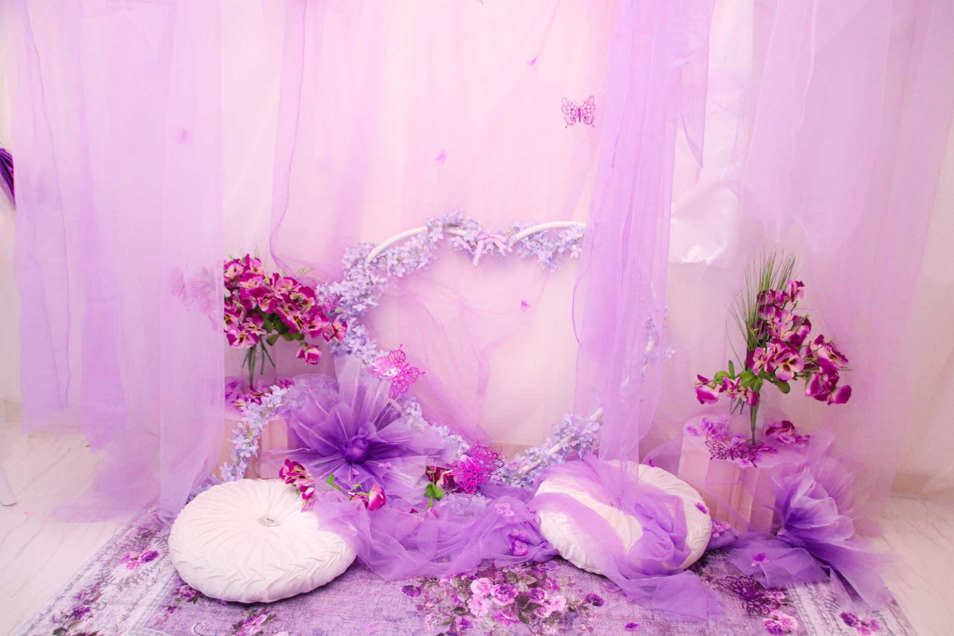 要町駅徒歩4分の可愛いレンタルスペース♡紫の藤の花のお部屋💜ポートレート撮影🤍コスプレ🤍推し活🤍女子会の写真3