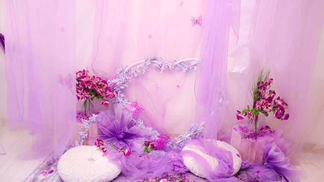 要町駅徒歩4分の可愛いレンタルスペース♡紫の藤の花のお部屋💜ポートレート撮影🤍コスプレ🤍推し活🤍女子会の写真3