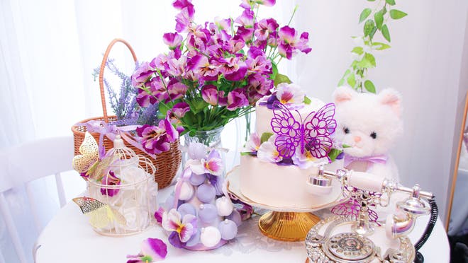 要町駅徒歩4分の可愛いレンタルスペース♡紫の藤の花のお部屋💜ポートレート撮影🤍コスプレ🤍推し活🤍女子会の写真4