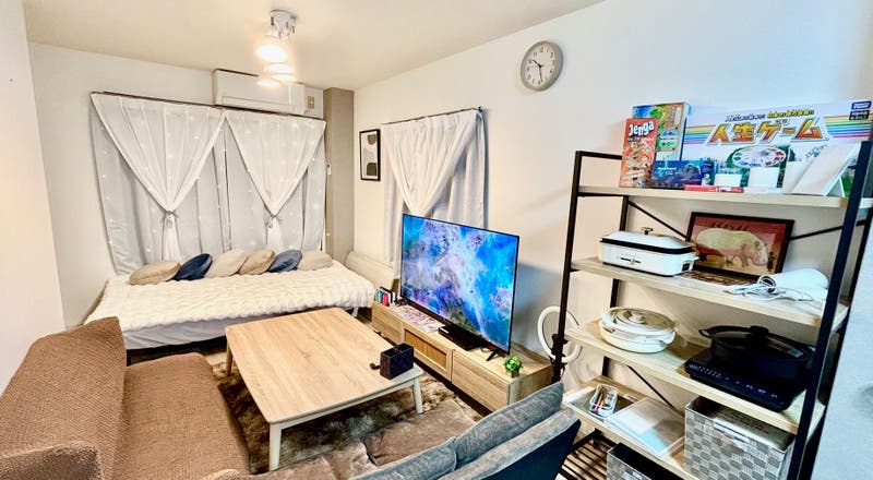 24H利用OK❣️淡路駅２分🔥55㌅GoogleTV・ドルビー音質♬ドデカマットレス🌟ダイニングテーブル🥪冬はこたつ◎