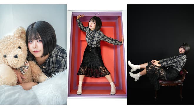 🆕OPEN15%OFF📣自然光×パステル幾何学×黒壁×人が入れるカラフルブース|飯田橋駅1分|撮影用ベッド|MV・コスプレの写真2