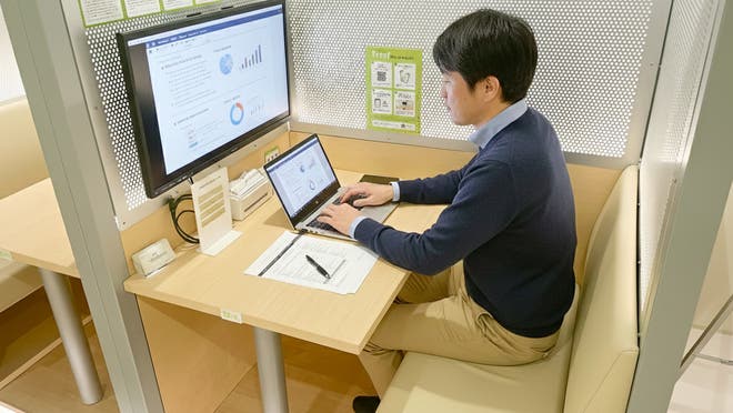 【新宿駅徒歩2分|5Sブース】ワークブース/高速Wi-Fi/31.5型モニター/充電/web商談・面接・MTG・テレワーク等の写真23