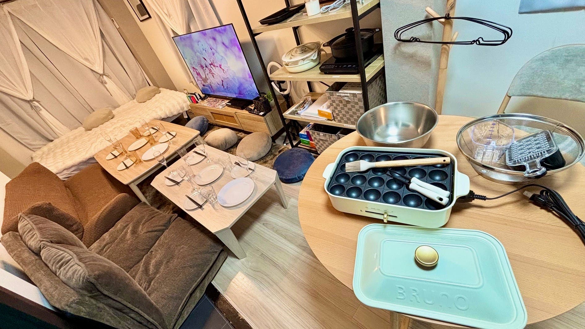 24H利用OK❣️淡路駅２分🔥55㌅GoogleTV・ドルビー音質♬ドデカマットレス🌟ダイニングテーブル🥪冬はこたつ◎の写真3