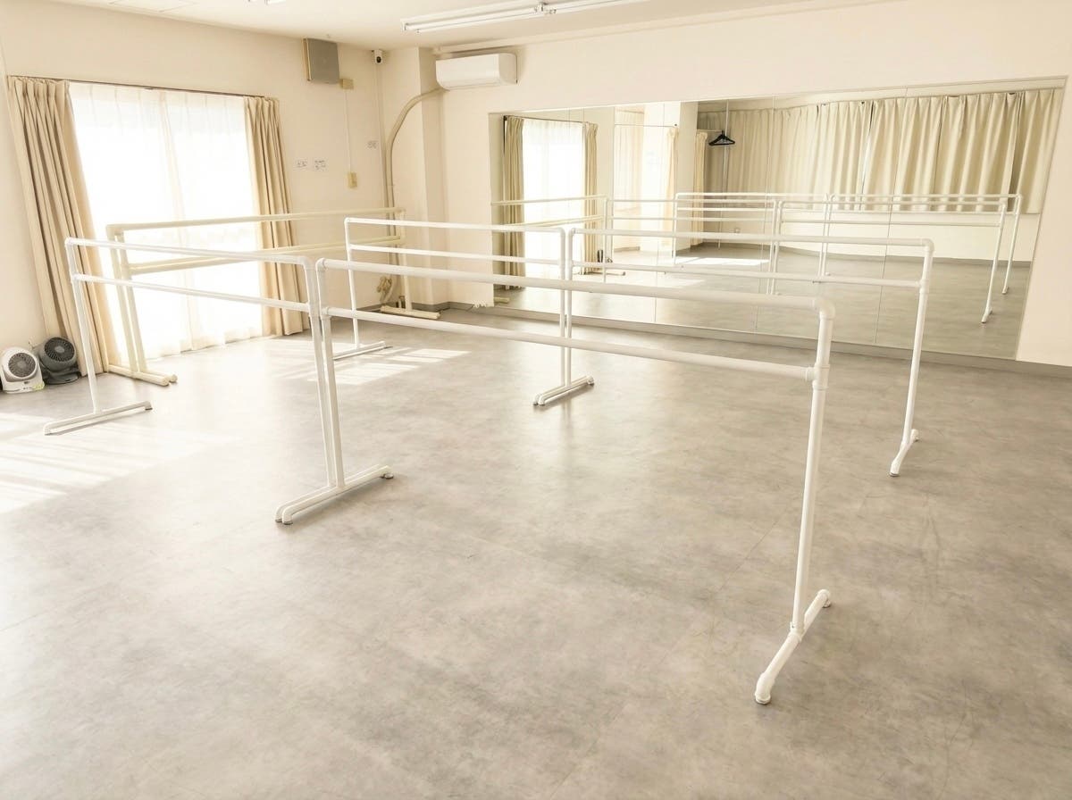 【春日野道駅5分】バレエバー設置⭐️長時間割最大15％OFF✨地域最安値の広いスタジオでダンス、ヨガ⭐️LED照明あり！の写真4