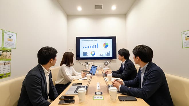 【新宿駅徒歩2分|14PGブース】最大6名/防音完全個室/高速Wi-Fi/55型モニター/会議・商談・面接・打ち合わせ・作業等の写真22