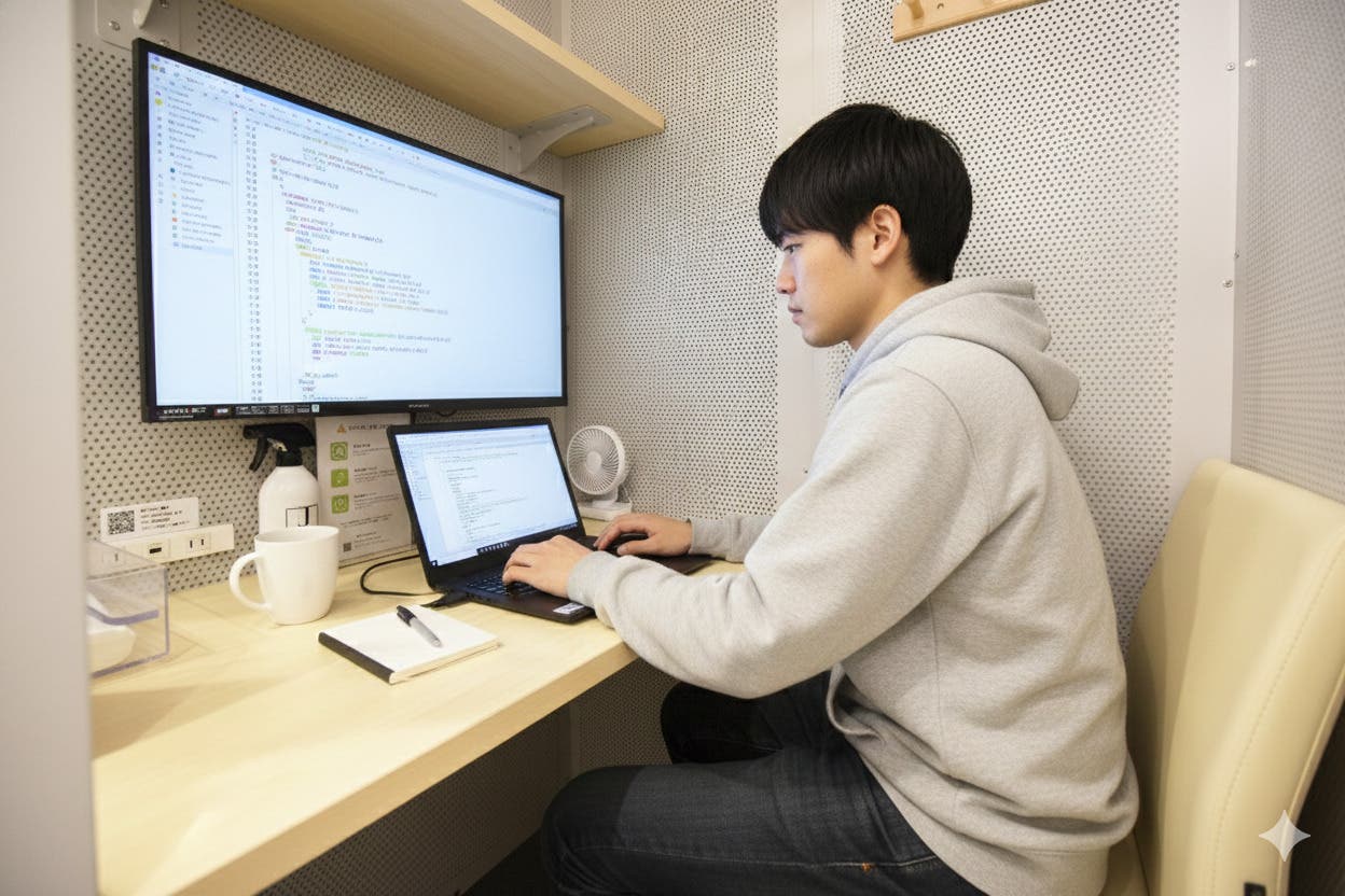 【飯田橋駅徒歩1分｜24時間営業｜10PSブース】高速Wi-Fi／31.5型モニター／充電／web商談・面接・テレワーク等の写真26