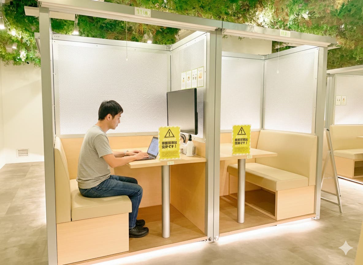 【池袋駅徒歩1分｜24時間営業｜15Sブース】高速Wi-Fi／31.5型モニター／充電／web商談・面接・MTG・テレワーク等の写真23