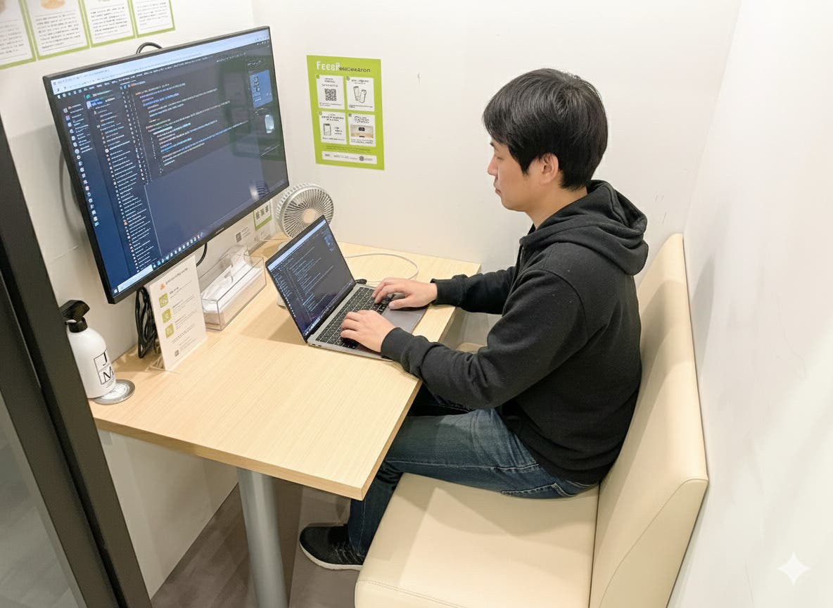 【池袋駅徒歩1分｜24時間営業｜12PSブース】防音完全個室／31.5型モニター／充電／web商談・面接・MTG・テレワーク等の写真23