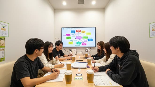 【池袋駅徒歩1分|24時間営業|13PGブース】最大6名/防音完全個室/高速Wi-Fi/55型モニター/会議・商談・面接・打合せの写真21