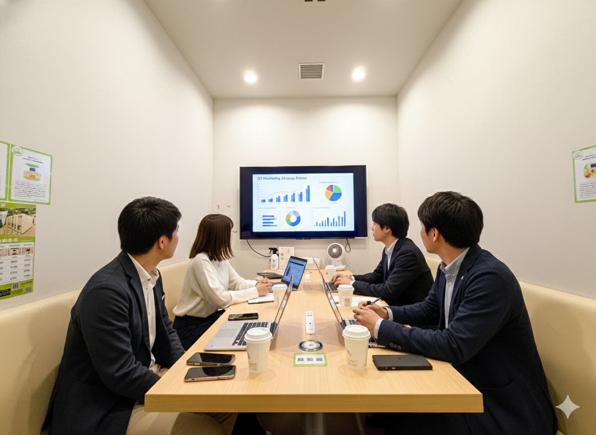 【池袋駅徒歩1分｜24時間営業｜13PGブース】最大6名／防音完全個室／高速Wi-Fi／55型モニター／会議・商談・面接・打合せの写真23