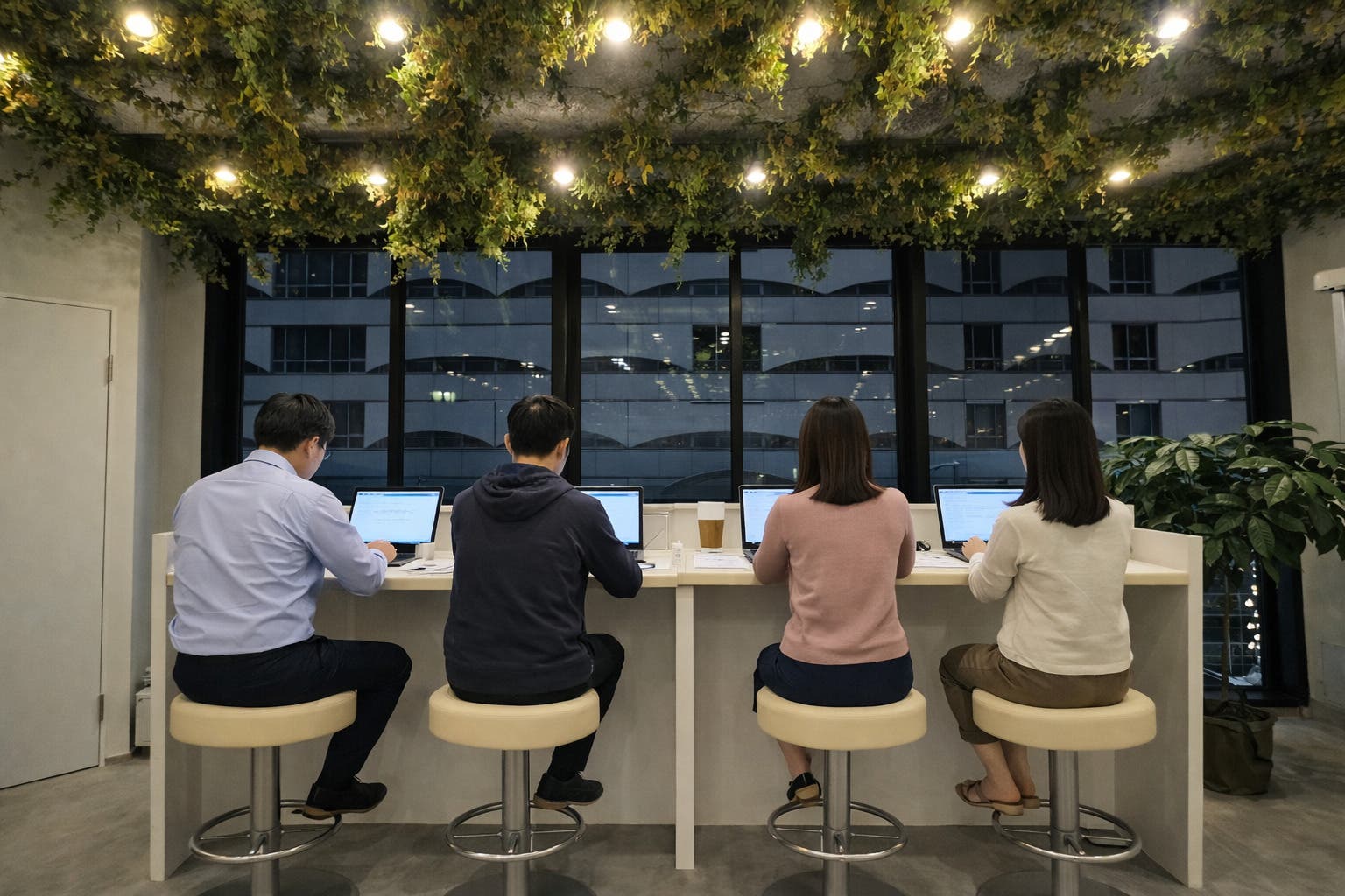 【池袋駅徒歩1分｜24時間営業｜4Cブース】カウンター席／高速Wi-Fi／電源・充電／テレワーク・作業・勉強・休憩等の写真22