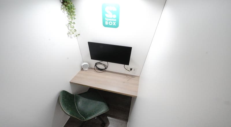 ＜SpemaBOX_渋谷神南一丁目No.2＞1人用個室🚪光回線Wi-Fi📶電源🔌モニター🖥️テレワーク/オンライン会議