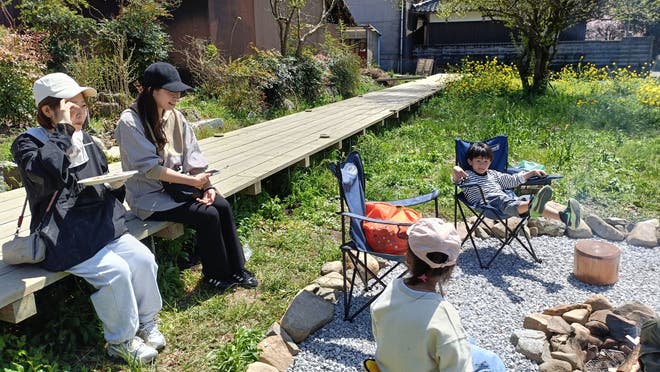 揖保川の支流、引原川を臨む約2200㎡の敷地を貸切でお使いいただけますの写真4