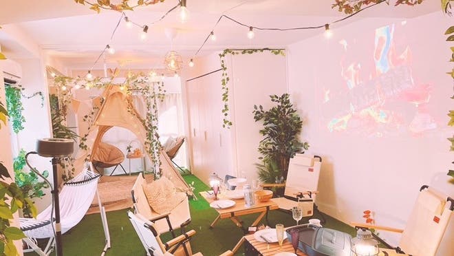 気温☀️や天気☔️を気にせずBBQ🏕100㌅プロジェクター✨たこパ/歓送迎会/デート【スーパー1分】の写真1