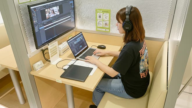 【池袋駅徒歩1分|24時間営業|5Sブース】高速Wi-Fi/31.5型モニター/充電/web商談・面接・MTG・テレワーク等の写真20