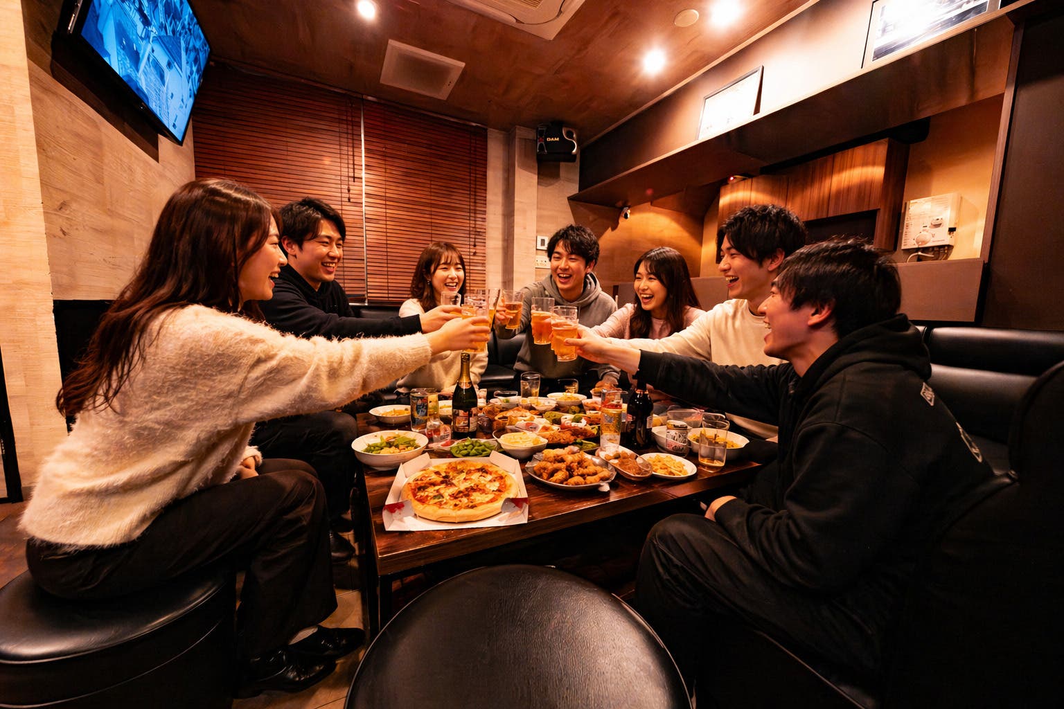 【心斎橋駅近 徒歩3分】完全個室｜セルフ飲み放題980円｜カラオケ無料｜飲食持込OK｜飲み会・パーティー・二次会・オフ会・誕生会の写真4