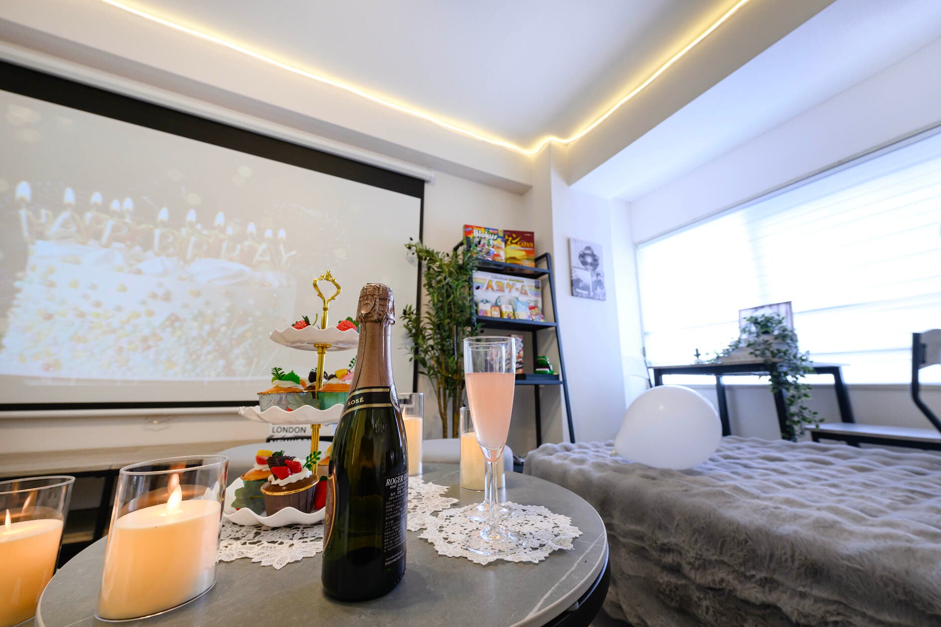 🤍オトナの隠れ家🥂本気デート／誕生日祝い🎂女子会で選ばれる映えスポット🍷大迫力100㌅鑑賞会＆Switch📽️の写真4