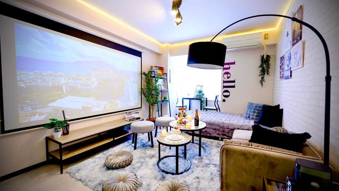 🤍オトナの隠れ家🥂本気デート/誕生日祝い🎂女子会で選ばれる映えスポット🍷大迫力100㌅鑑賞会&Switch📽️の写真1