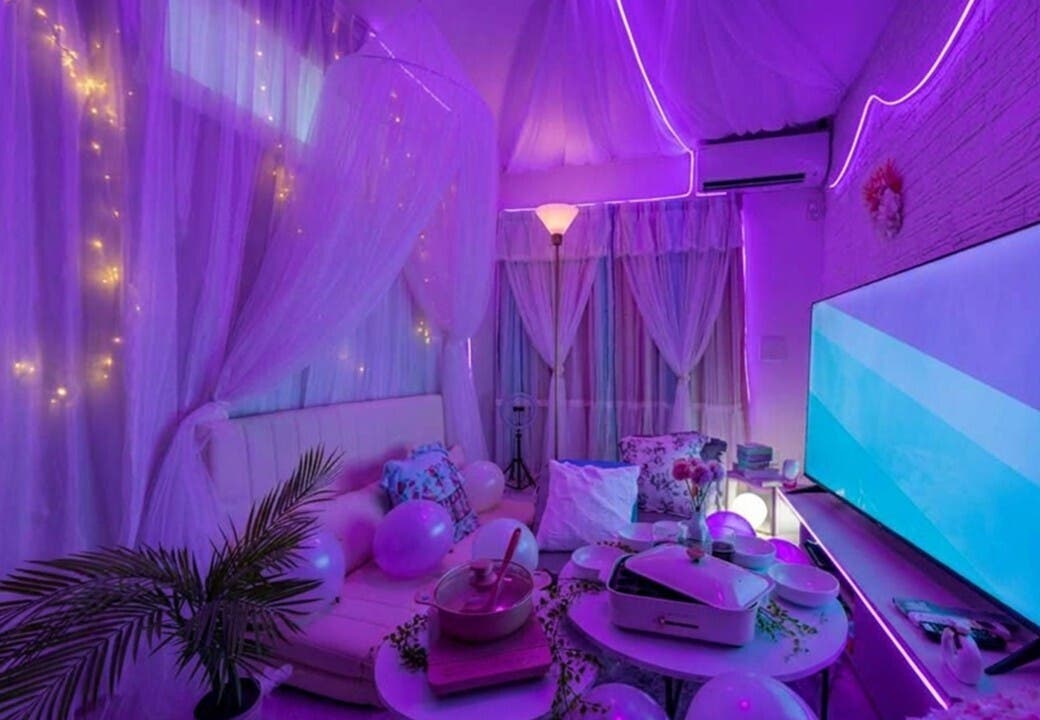 4周年感謝セール🎉プリンセス気分✨天蓋✨30色ネオン空間✨女子会🍷デート💖撮影📷推し活💖神サイズTV📺セブン１分の写真5