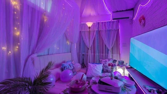 4周年感謝セール🎉プリンセス気分✨天蓋✨30色ネオン空間✨女子会🍷デート💖撮影📷推し活💖神サイズTV📺セブン1分の写真5